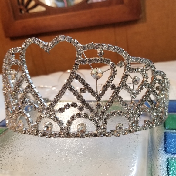 Jewelry | An Old And Large Tiara With Rhinestones | Poshmark